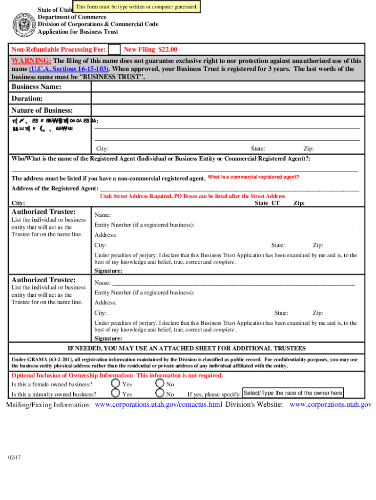 Fillable Online Ut Articles Incorporation Form - Fill Online, Printable ...