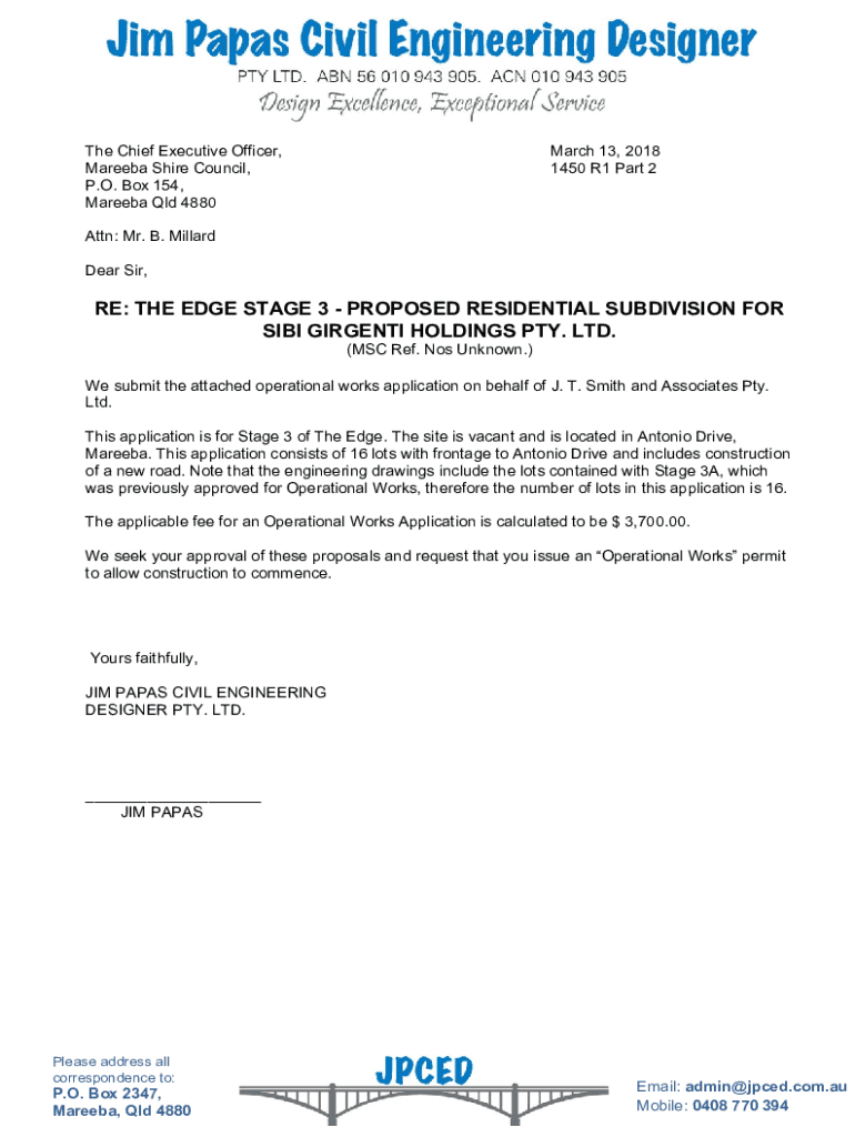 Fillable Online Peter Franks - CEO - Mareeba Shire Council Fax Email ...