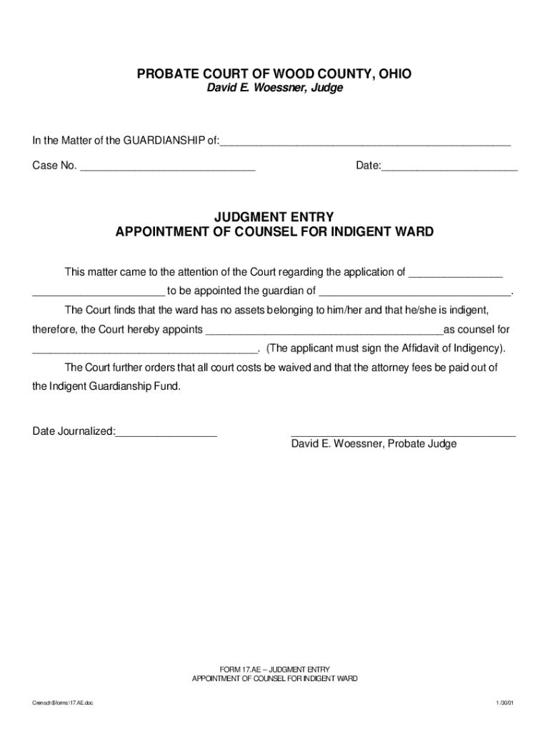 Fillable Online probate-court co wood oh Oath Of Conservator 20.6Pdf ...