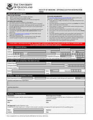 Fillable Online OPTIONAL ELECTIVE REGISTRATION FORM Fax Email Print ...