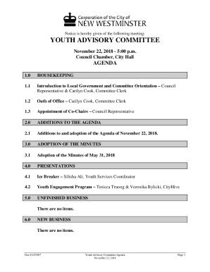 Fillable Online Youth Advisory Council - Board or Commission Page Fax ...