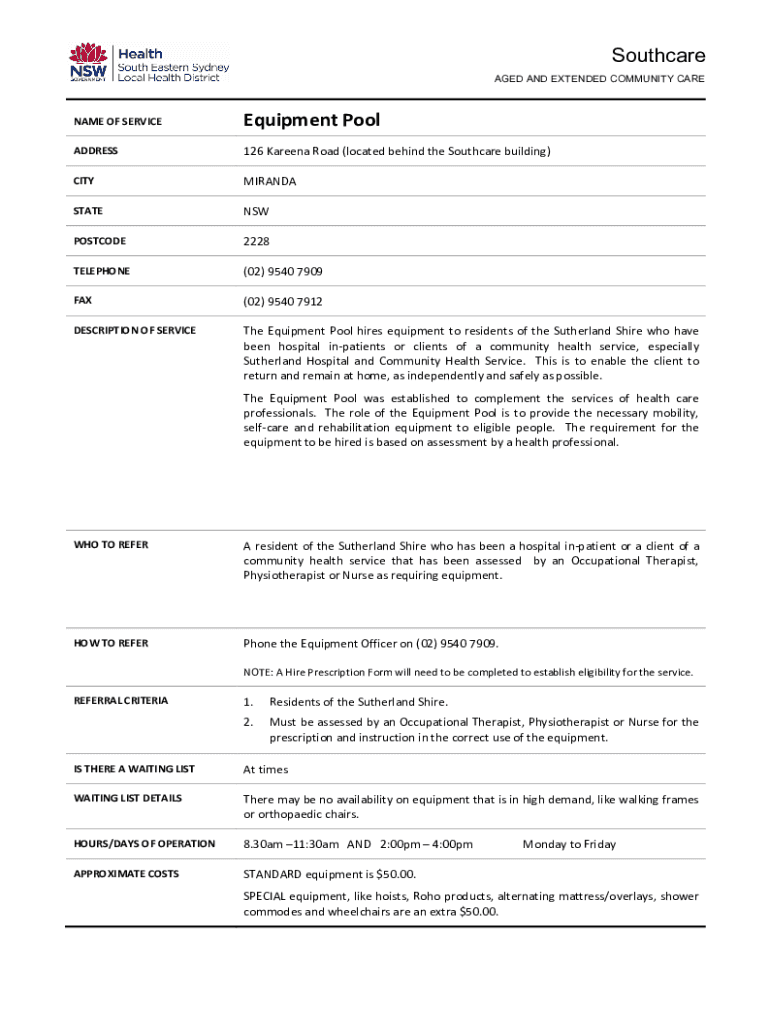 Fillable Online Southcare Aged and Extended Care Fax Email Print ...