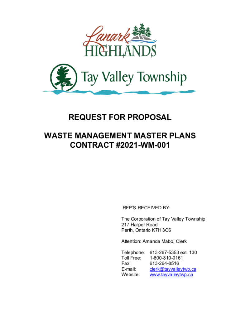 Fillable Online solid waste master plan Bids, RFP & Government ...