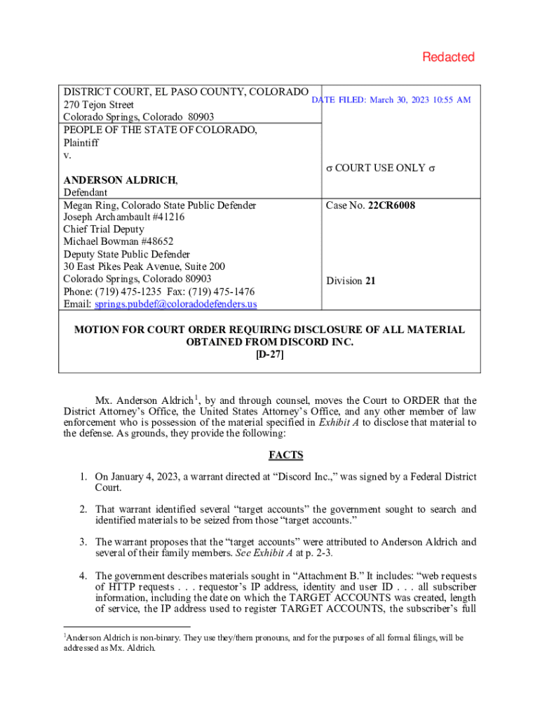 Fillable Online Arrest papers reveal details of deadly courthouse ...
