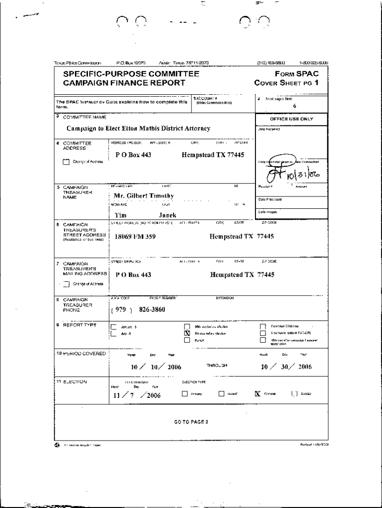 Fillable Online SPAC Committee Forms Fax Email Print - pdfFiller