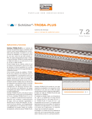 Completable En línea Lmina drenante de ndulos cnicos con velo TROBA-PLUS Fax Email Imprimir ...