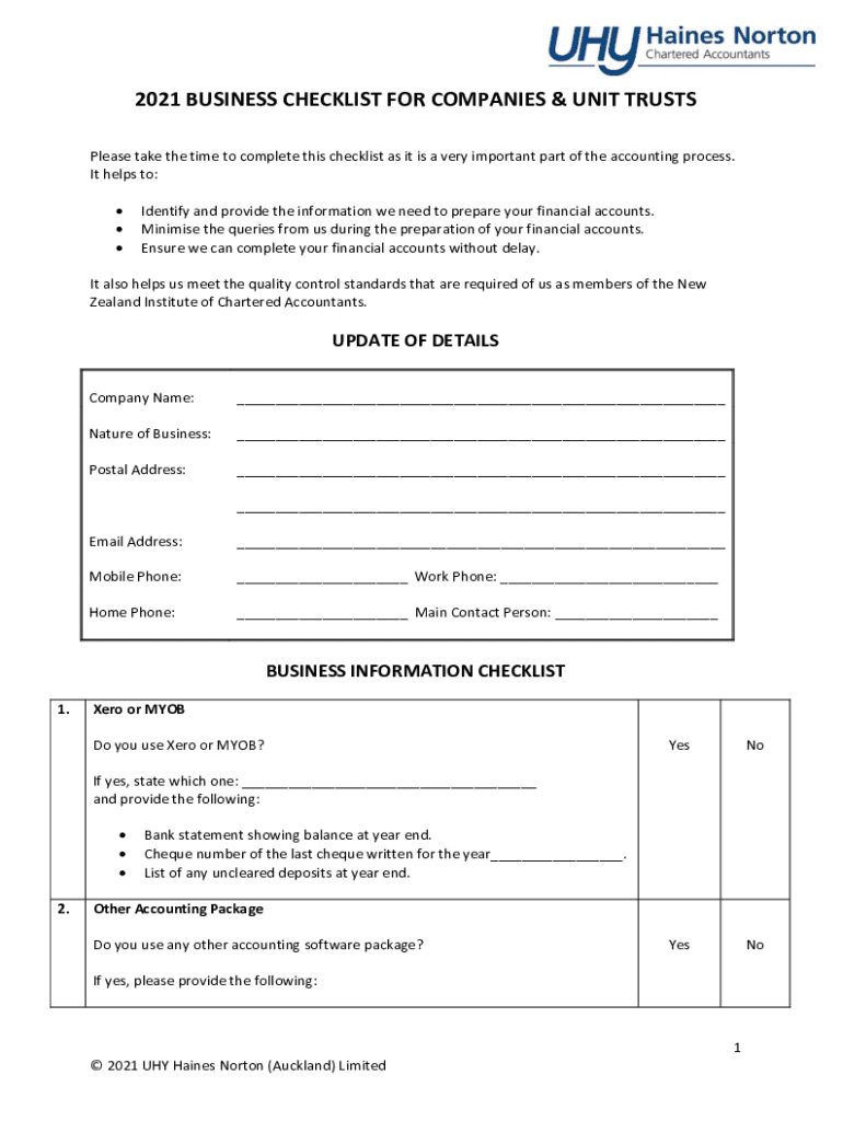 Fillable Online The Ultimate Getting-Started Checklist for Small ...