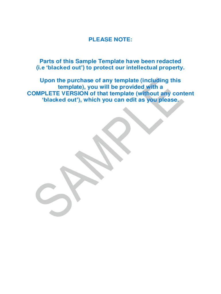Fillable Online Parts of this Sample Template have been redacted (i.e ...
