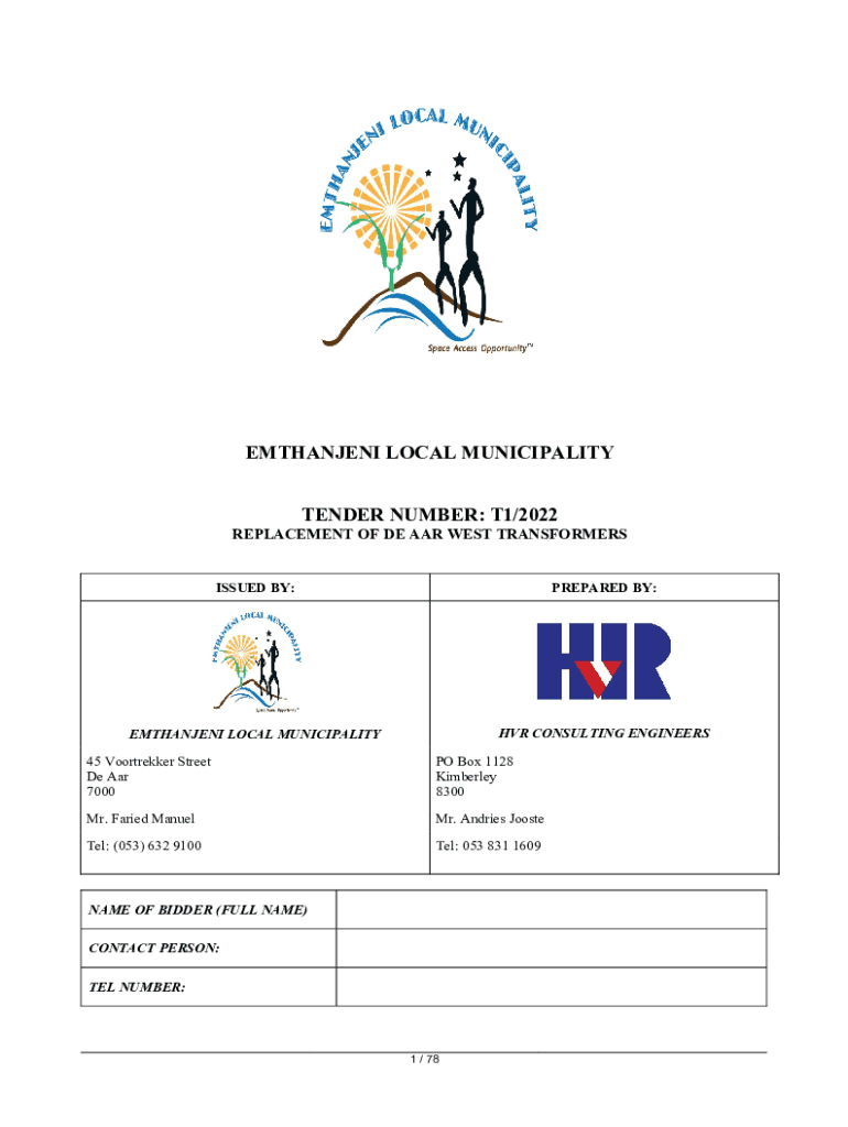 Fillable Online EMTHANJENI LOCAL MUNICIPALITY Fax Email Print - pdfFiller