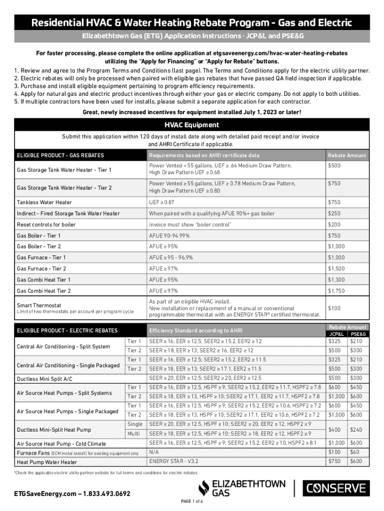 Fillable Online Elizabethtown Gas (ETG) Application Instructions JCP&L ...