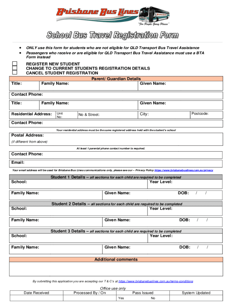 Fillable Online Bus Travel Assistance Safety-Net Application - Iona ...