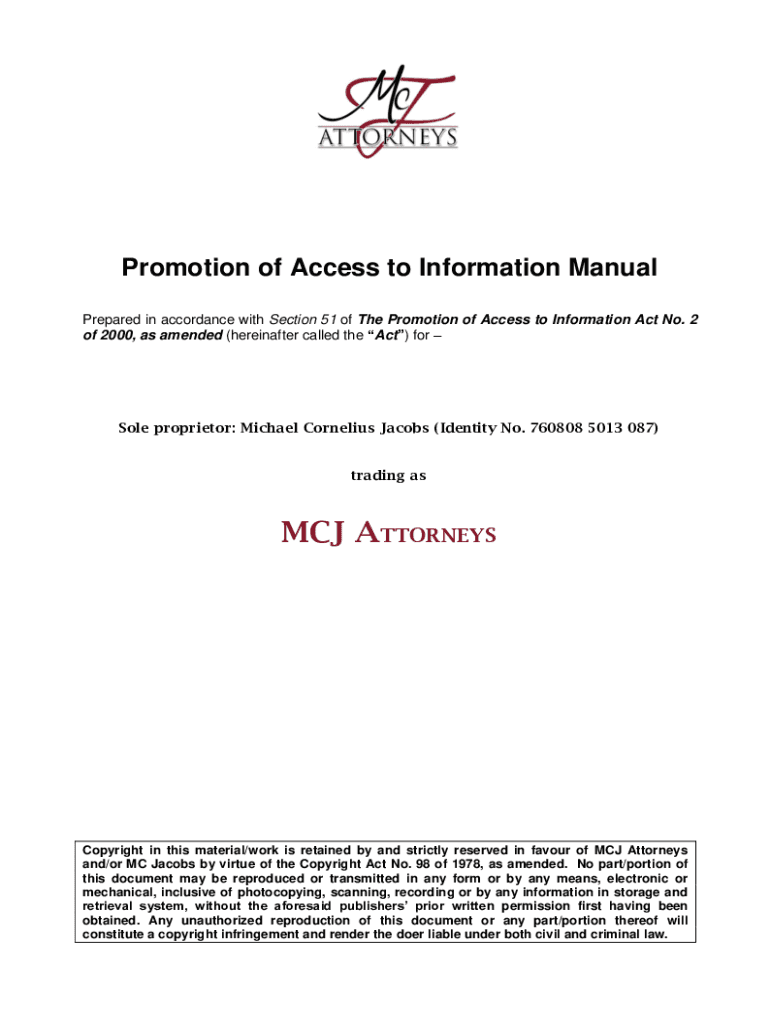 Fillable Online Prepared in accordance with Section 51 of The Promotion ...