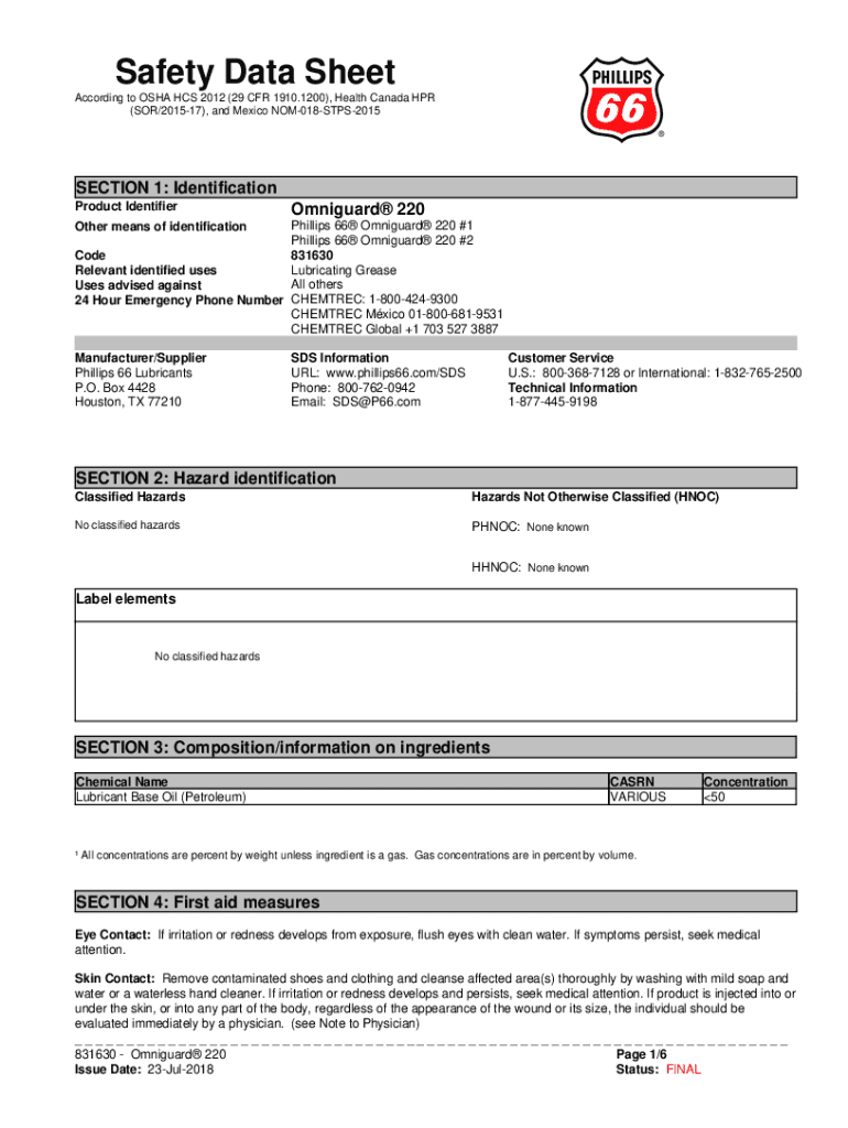 Fillable Online 24 Hour Emergency Phone Number CHEMTREC: 1-800-424-9300 ...