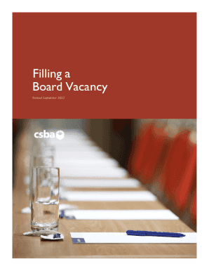 Fillable Online Best Practices for Filling Board Vacancies Fax Email ...