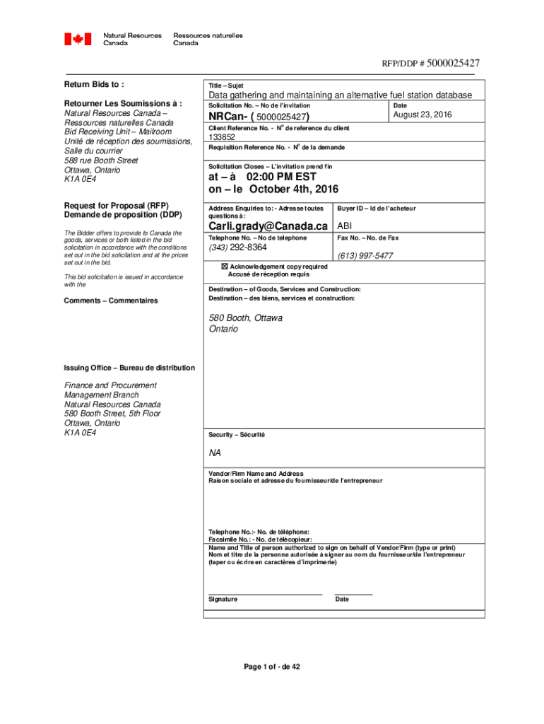 Fillable Online RFP Kitchen Equipment Maintenance Services DDP Service ...