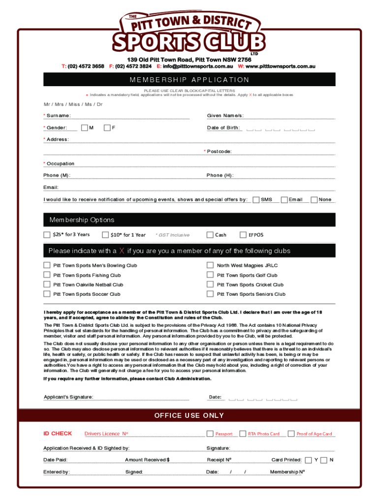 Fillable Online PLEASE USE CLEAR BLOCK/CAPITAL LETTERS Fax Email Print ...