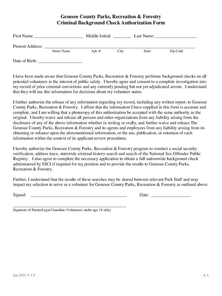 Fillable Online Genesee County Parks & Recreation CommissionMichigan ...