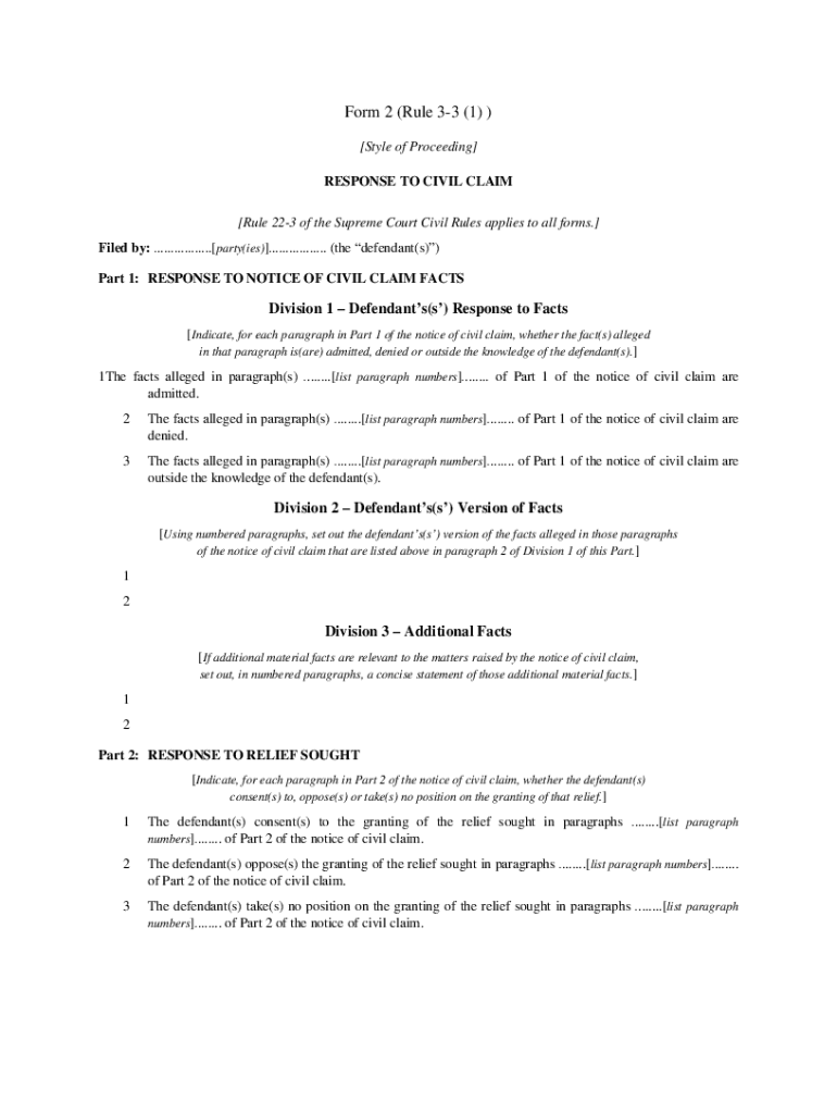 Fillable Online Form 2 (Rule 3-3 (1) ) Fax Email Print - pdfFiller