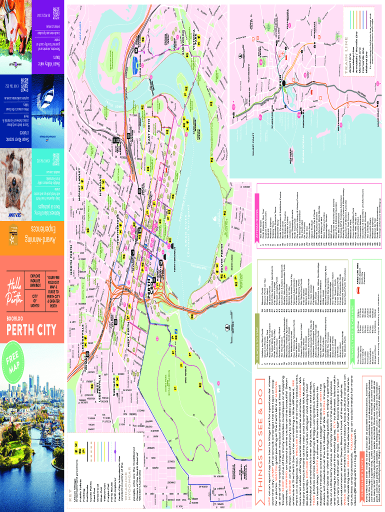 Fillable Online Perth Maps Downloadable For Perth City, Fremantle ...