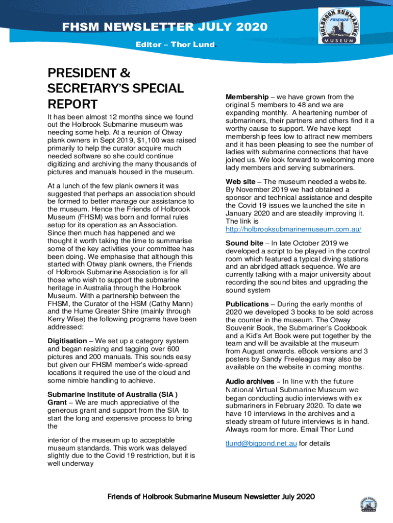 Fillable Online PRESIDENT & SECRETARY'S SPECIAL REPORT Fax Email Print ...