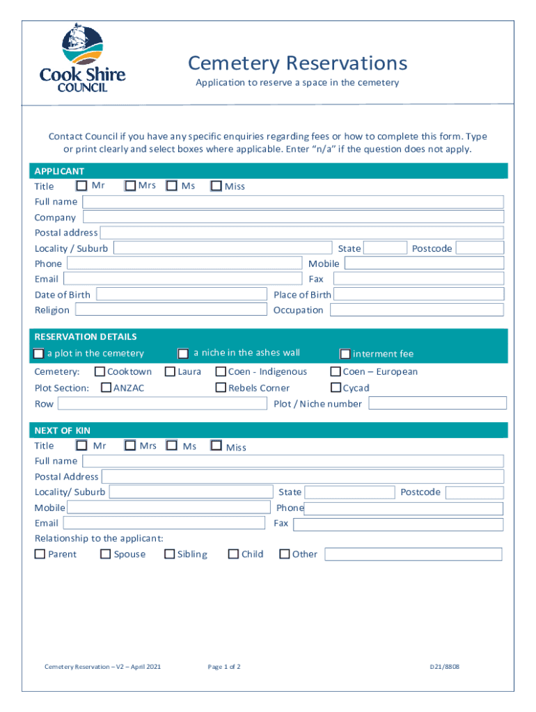 Fillable Online Citizen Cemetery Site Form InstructionsNC Archaeology Fax Email Print - pdfFiller