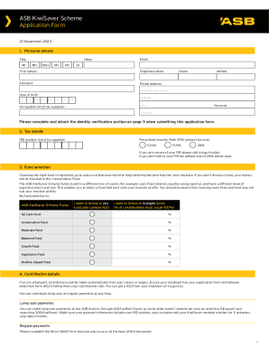 Fillable Online ASB KiwiSaver Scheme - Product Disclosure Statement Fax Email Print - pdfFiller