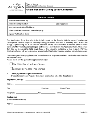 Fillable Online Application-Form-Zoning-and-Official-Plan- ... Fax Email Print - pdfFiller