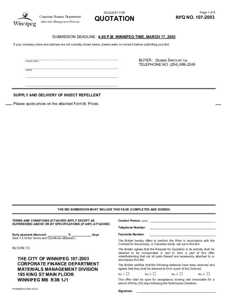 Fillable Online SUPPLY AND DELIVERY OF INSECT REPELLENT Fax Email Print ...