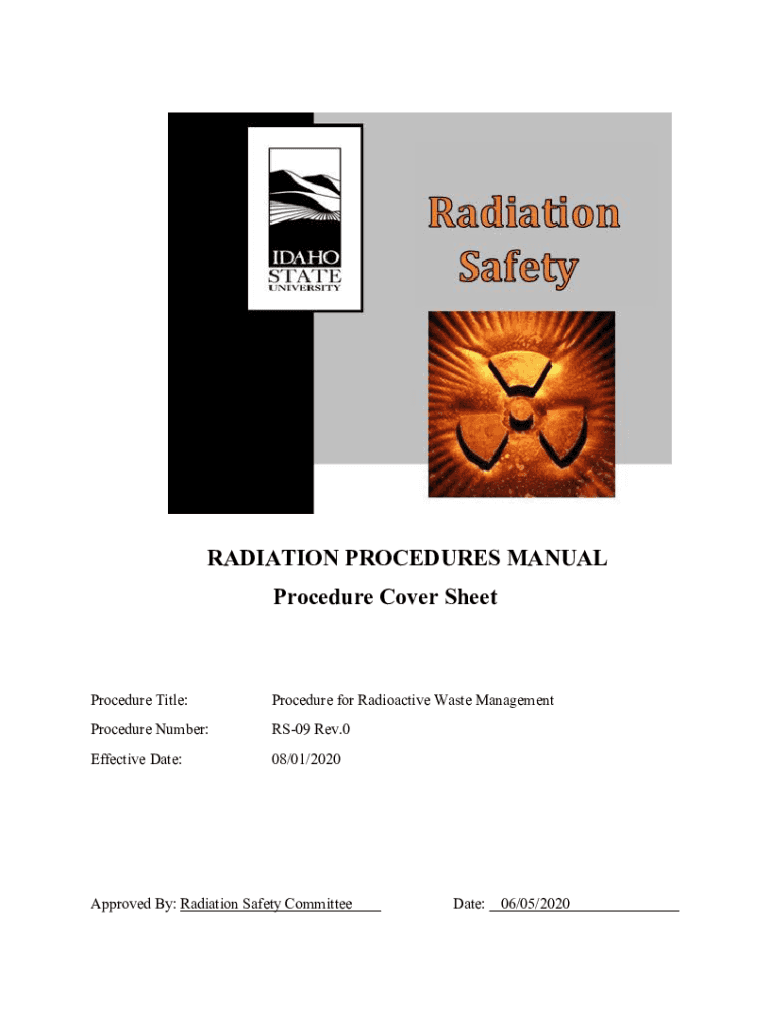 Fillable Online Radiation Safety Department. Fax Email Print - pdfFiller