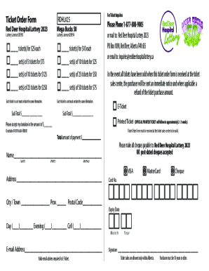 Fillable Online Ticket Order Form TemplateCustomizable, Secure Fax ...