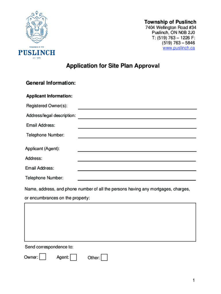 Fillable Online Application for Site Approval Plan Fax Email Print ...