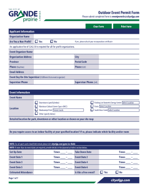 Fillable Online Outdoor Event Permit Form Fax Email Print - pdfFiller