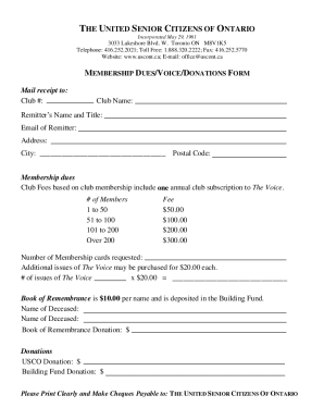 Fillable Online Membership Dues/Voice/Donations Form Fax Email Print - pdfFiller