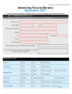Fillable Online voices mb Advancing Futures application form Fax Email ...