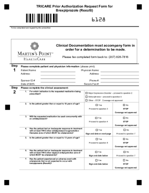 Fillable Online TRICARE Prior Authorization Request Form for ...