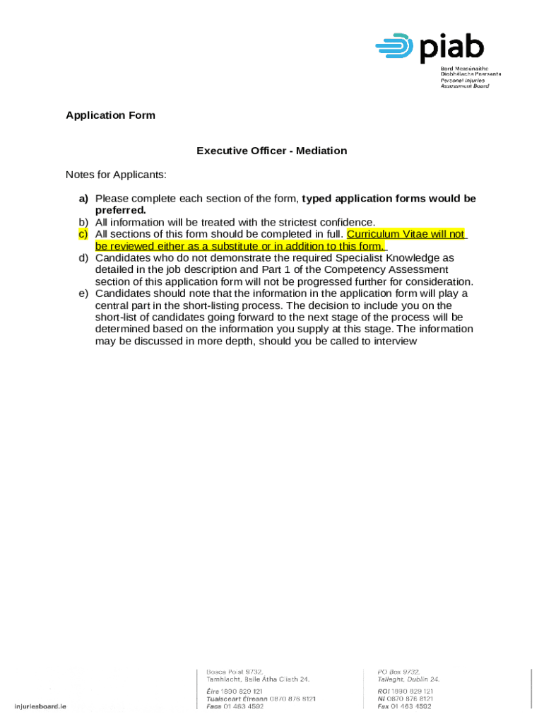instructions for completing dispute resolution panel application Doc ...