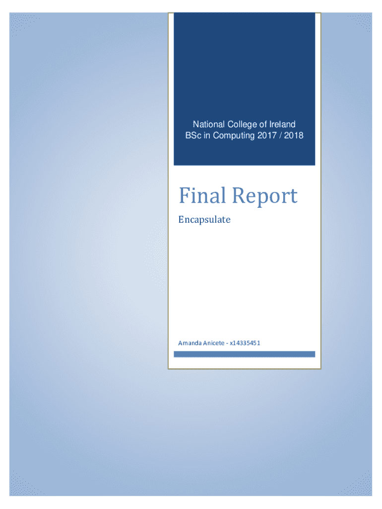 Fillable Online Final Report: Encapsulate - NORMANCI Library Fax Email Print - pdfFiller