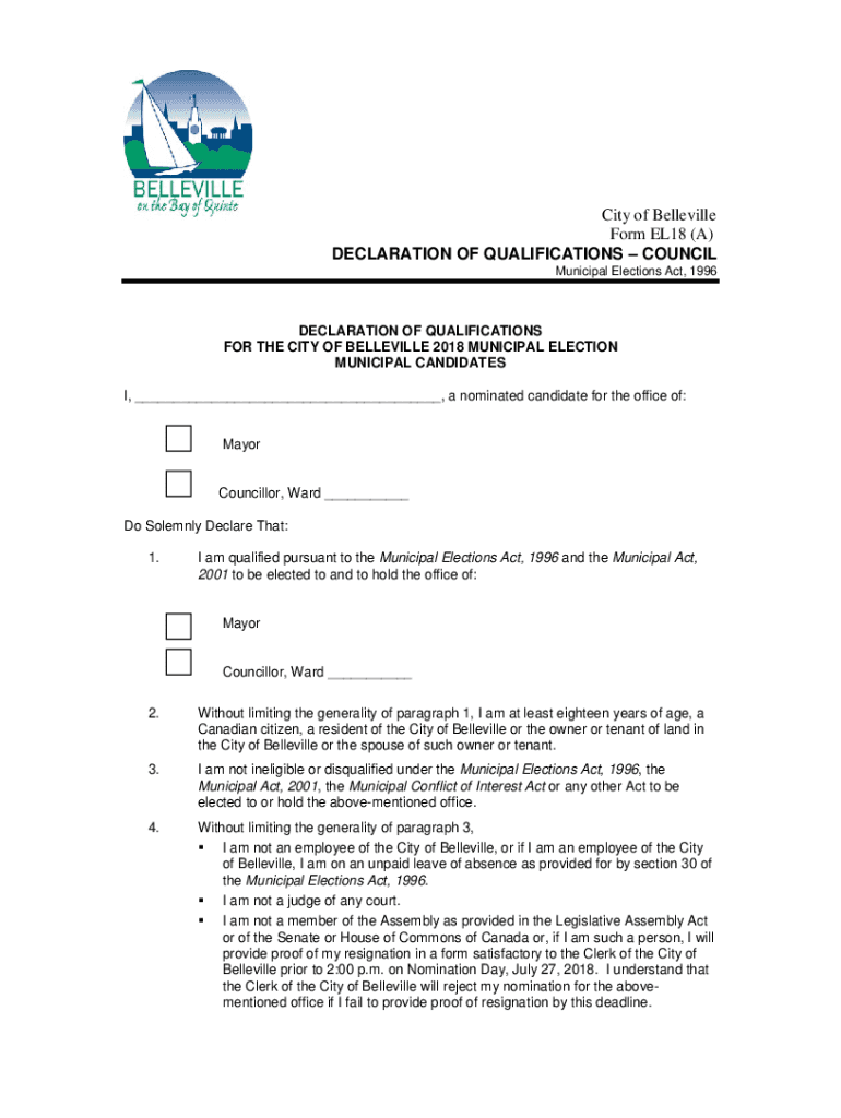 Fillable Online Declaration of Intention to Become a Candidate - LA ...