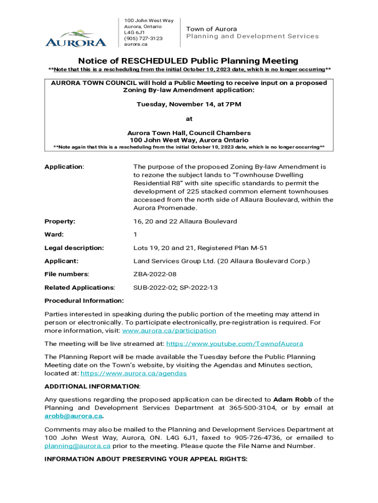 Fillable Online Aurora. Town of - Municipal Services Fax Email Print - pdfFiller