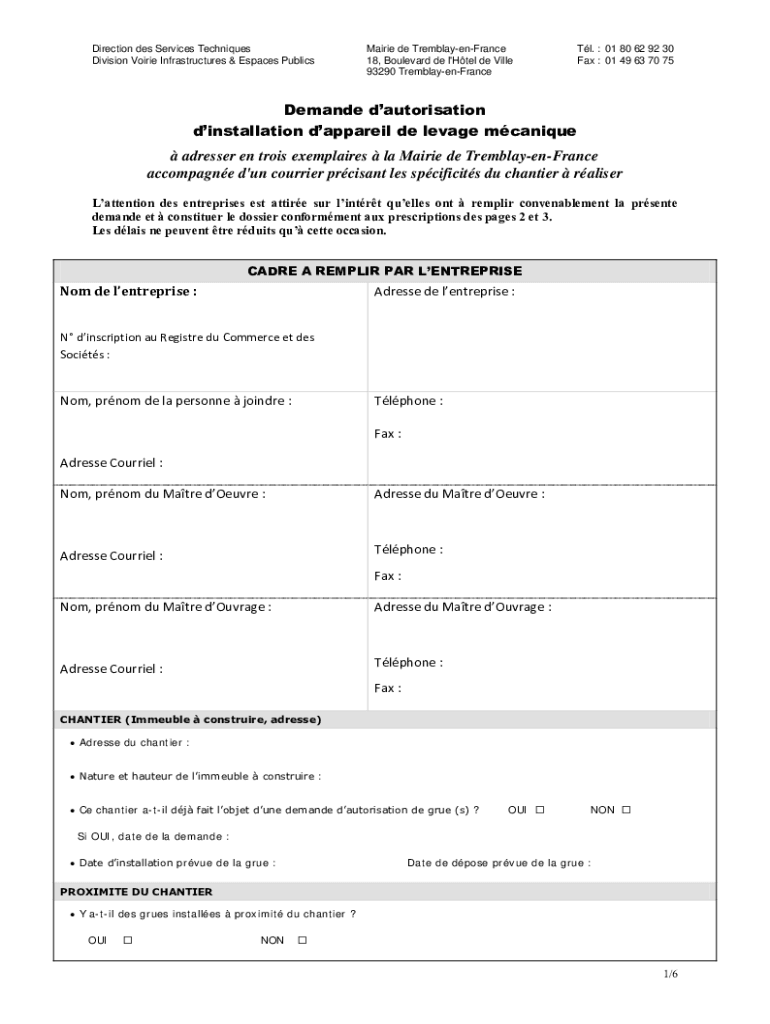 Remplissable En Ligne Chef de division des Services techniques et de la voirie Fax Email ...