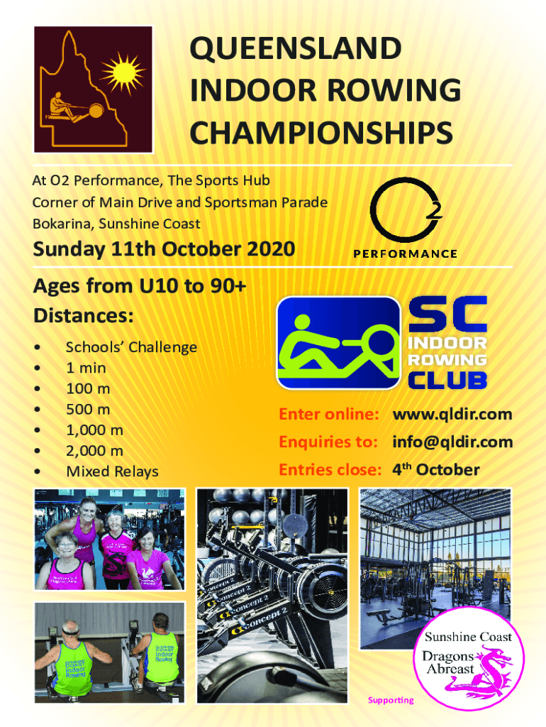 Fillable Online Events - SUNSHINE COAST INDOOR ROWING CLUB Fax Email ...