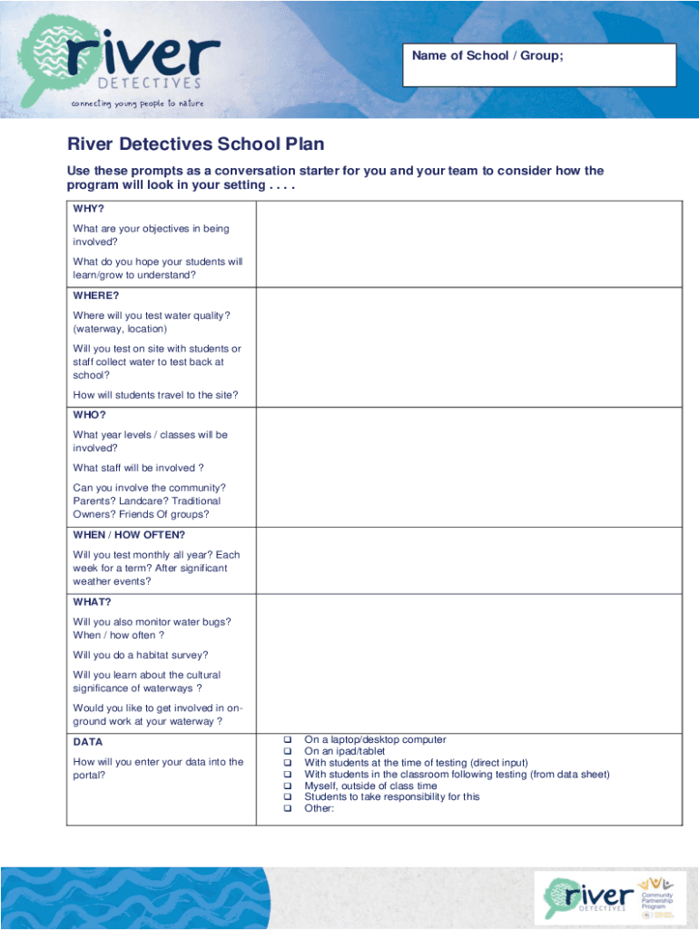 Fillable Online River Detectives. Fact Sheet Fax Email Print - pdfFiller