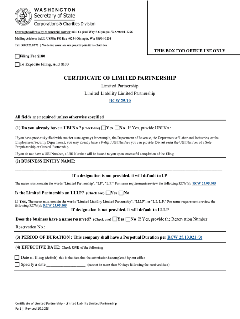 Fillable Online AMENDED CERTIFICATE OF LIMITED PARTNERSHIP OR ... Fax ...