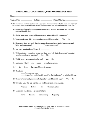 Fillable Online parkmeadowsbaptist PREMARITAL COUNSELING QUESTIONNAIRE ...