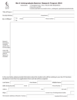 Fillable Online Bio-X Travel Subsidy Award Application. Form for ...