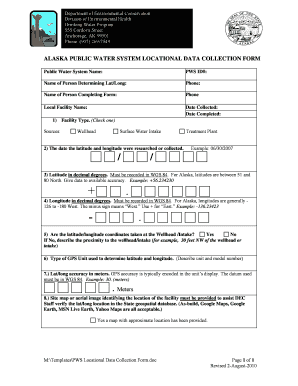 Fillable Online dec alaska Longitude and Latitude Form Fax Email Print - pdfFiller