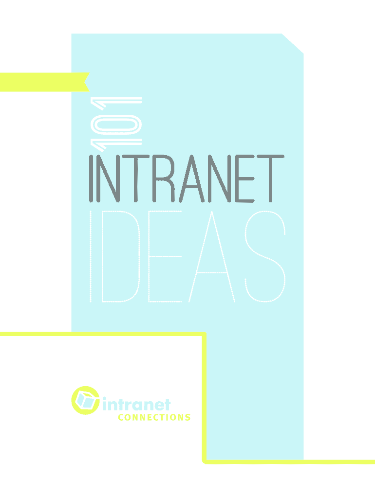Fillable Online 101 Intranet Ideas - Intranet Connections Fax Email ...