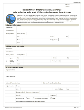 Fillable Online dec alaska Notice of Intent (NOI) for Dewatering ...