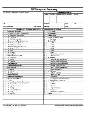 Fillable Online irs EP_Report.PDF Fax Email Print - pdfFiller