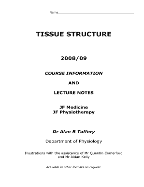 Fillable Online TISSUE STRUCTURE Fax Email Print - pdfFiller